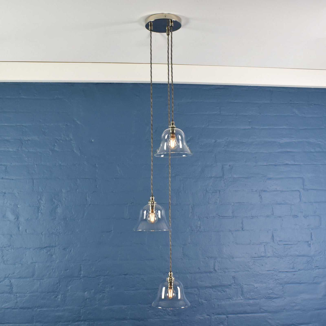 Bodium Medium Clear Glass Shade - Modern Cluster Pendant Light for ...