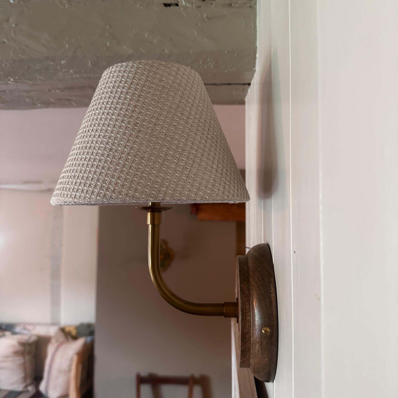 Waffle Fabric Shade - Elegant Handcrafted Lighting for Any Interior